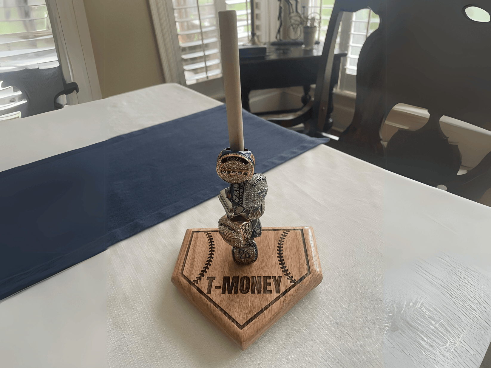 Personalized Baseball Ring Holder Display Stand for Championship Rings ...