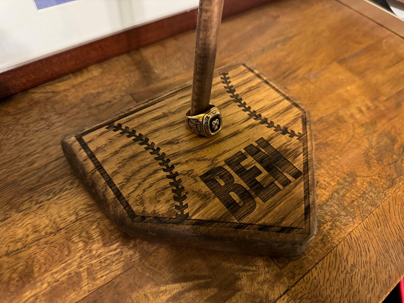 Personalized Baseball Ring Holder Display Stand for Championship Rings ...