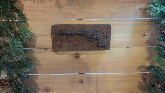 Vintage Pistol & Reclaimed Wood Keychain Holder – Magnolia Oaks Woodshop