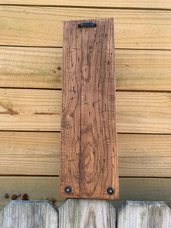 Cowboy Hat Wood Wall Rack with 2 Railroad Stakes in Rustic Farmhouse S ...